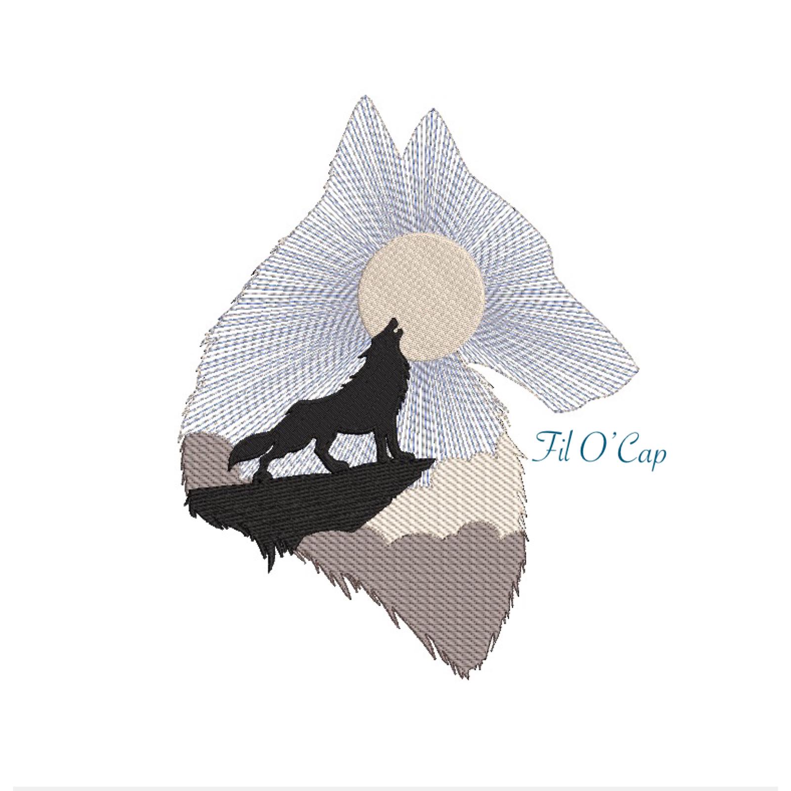 MOTIF BRODERIE LOUP | Motif broderie Fil O'Cap