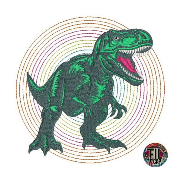 MOTIF BRODERIE T-REX - Fil O'Cap