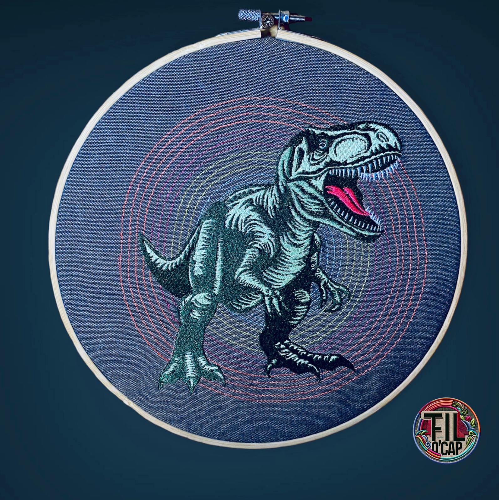 MOTIF BRODERIE T-REX - Fil O'Cap