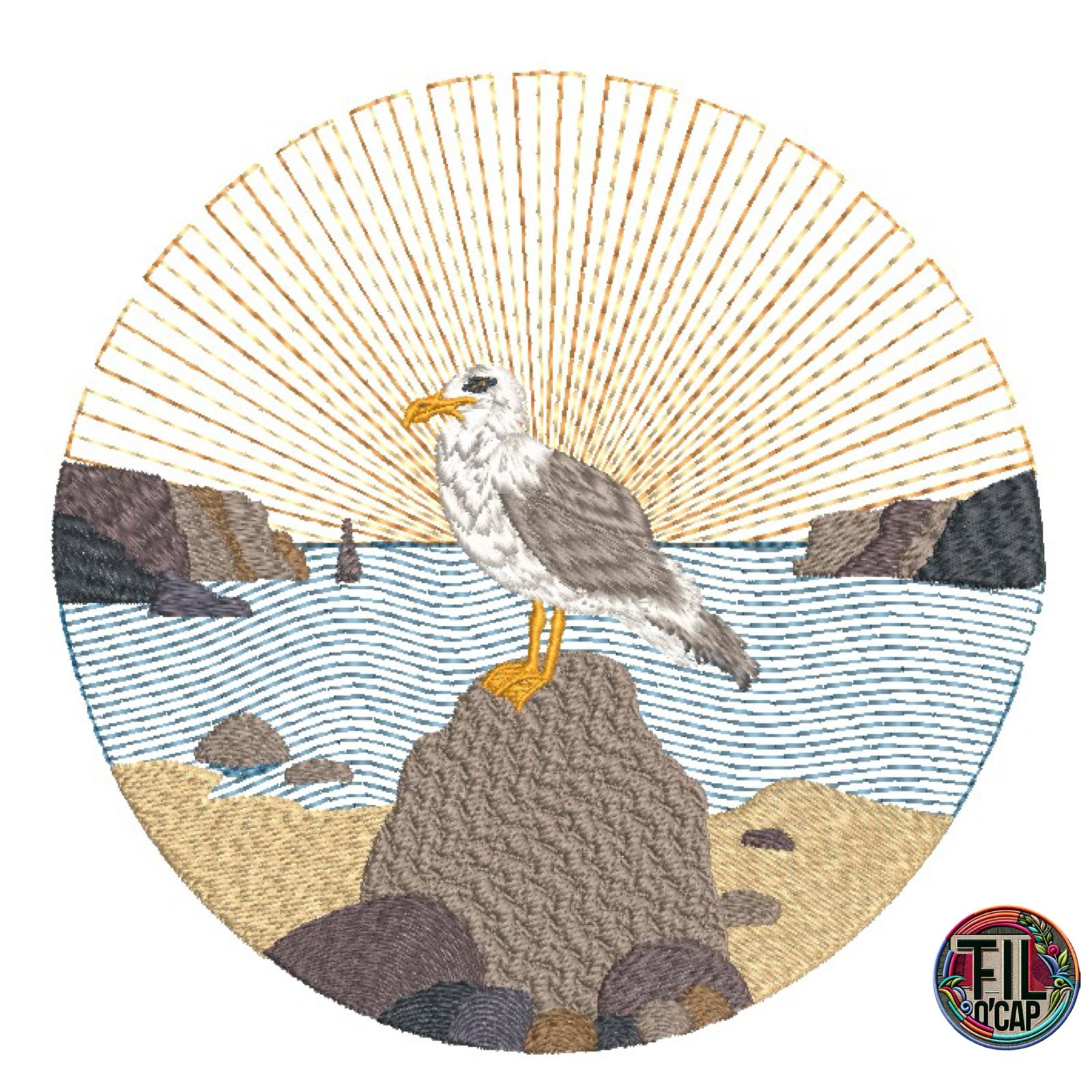 GOÉLAND ARGENTÉ | Motif broderie % - Personnalisation professionnelle ...